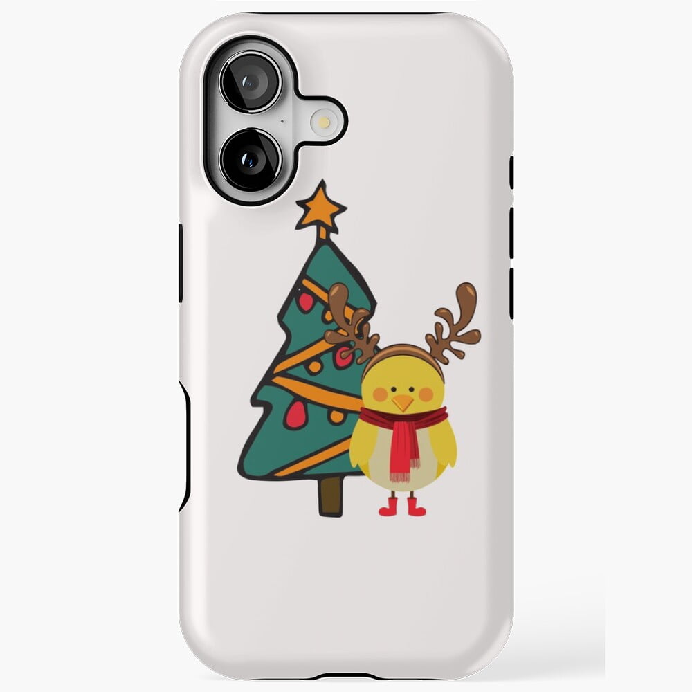 Funny Xmas Tree Chicken Holiday Farm Animal Decor Phone Case with ...