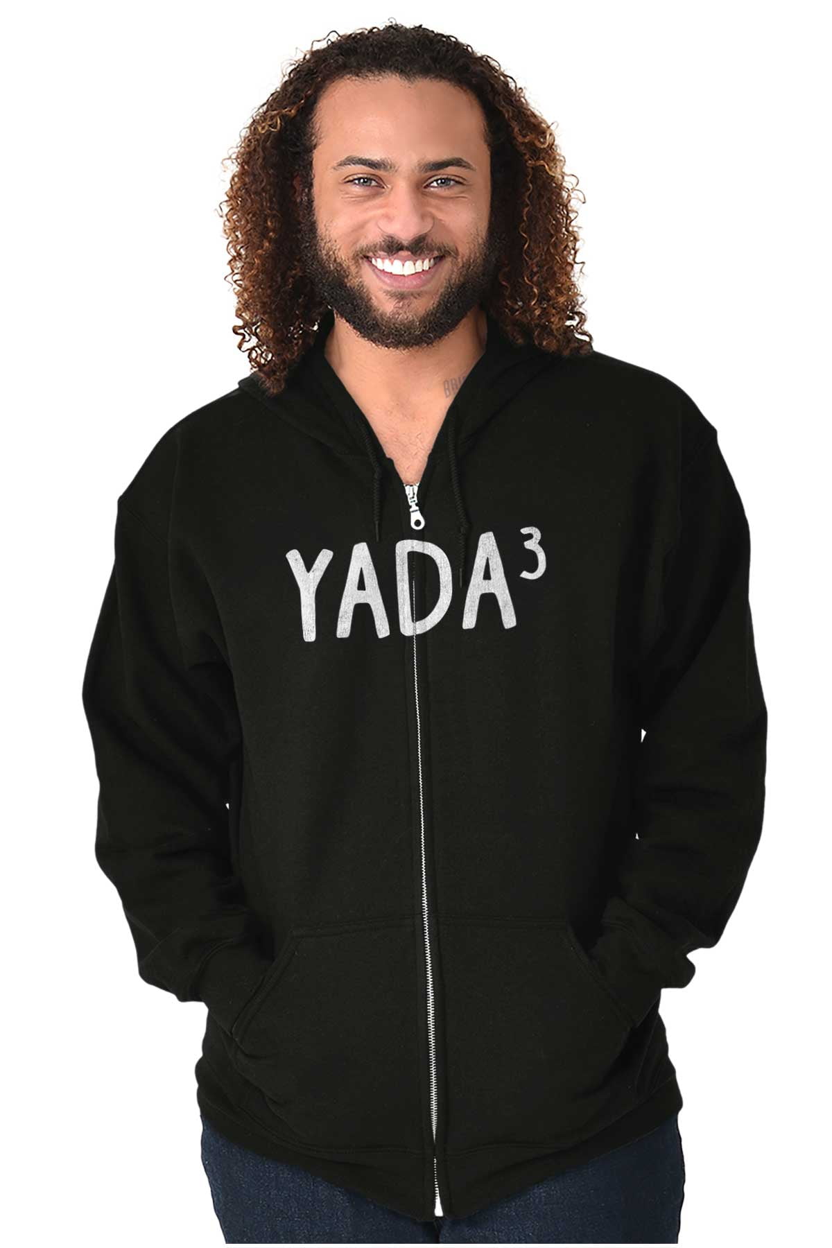 Funny Yada Cubed Sarcastic Math Joke Unisex Fleece Graphic Zip Up ...