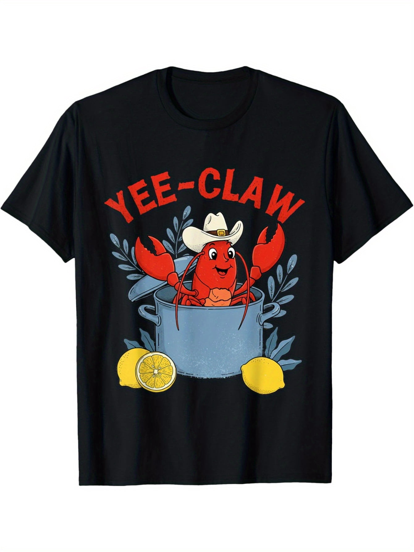 Funny Yee-Claw Crawfish Cowboy Hat Graphic T-Shirt | Humorous Southern ...