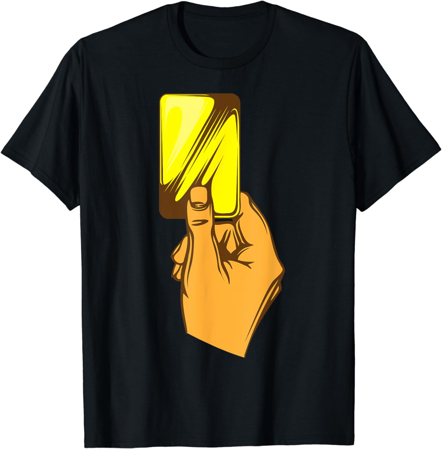 Funny Yellow Card Referee Gift Hand | Cool Football Ref Fan T-Shirt ...