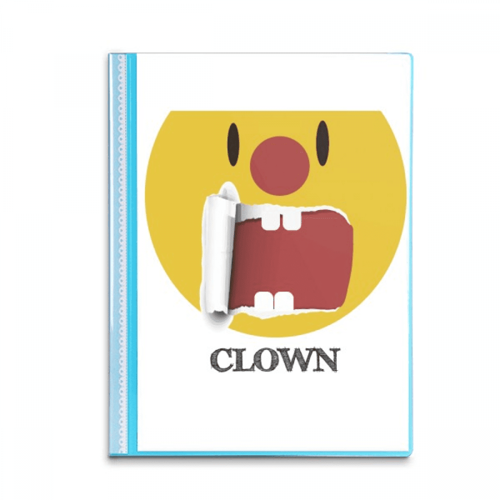 Funny Yellow Clown Emotion Laugh Book Sheet Protectors Portfolio Binder ...
