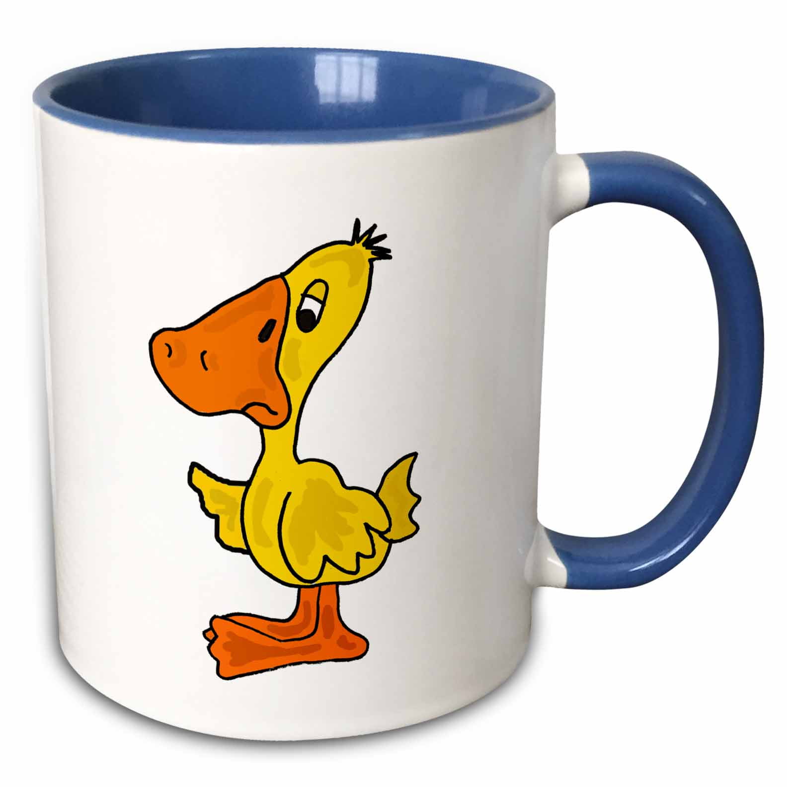 Funny Yellow Duck Cartoon 11oz Two-Tone Blue Mug mug-200157-6 - Walmart.com