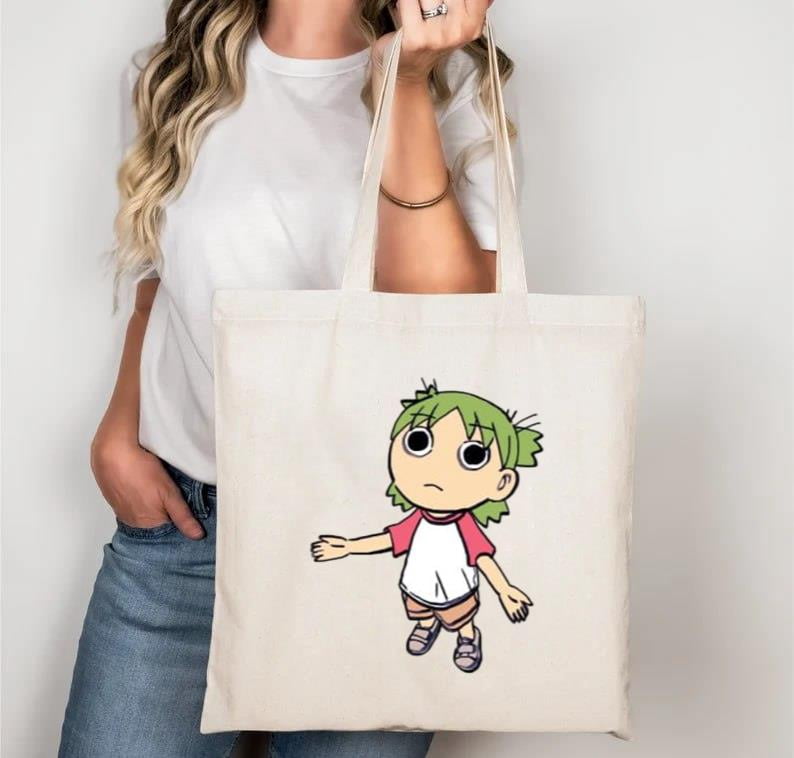 Funny Yotsuba Reaction Meme Manga Anime Cute Girl Laugh Tote Bag, a ...