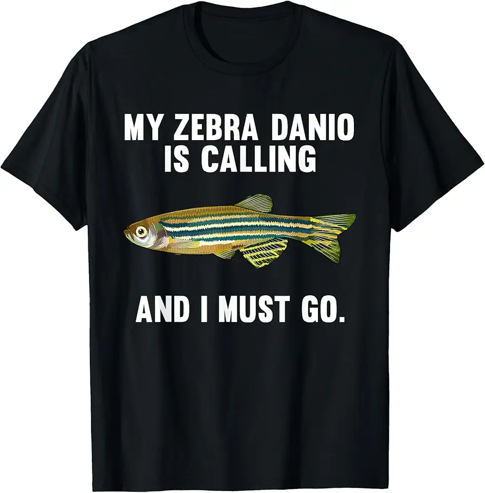 Funny Zebra Danio Fish Aquarium Lover Unisex Short Sleeve Graphic T ...