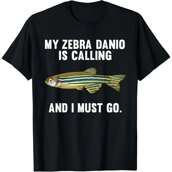 Funny Zebra Danio Fish Aquarium Lover Unisex Short Sleeve Graphic T ...