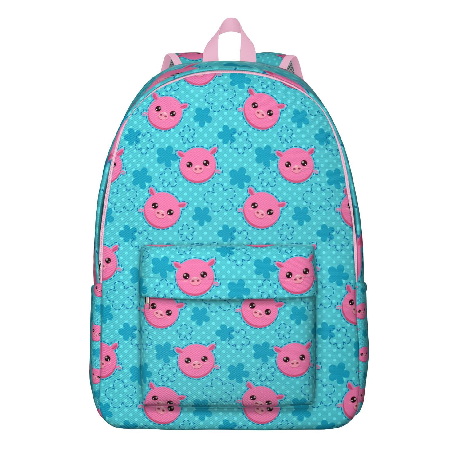 Funny and Cute Pig Backpack, Durable Waterproof School Bookbag with ...