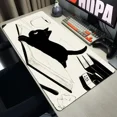 Funny black cat Mouse Pads Cute Cat Computer XXL Mausepad Company Desk ...