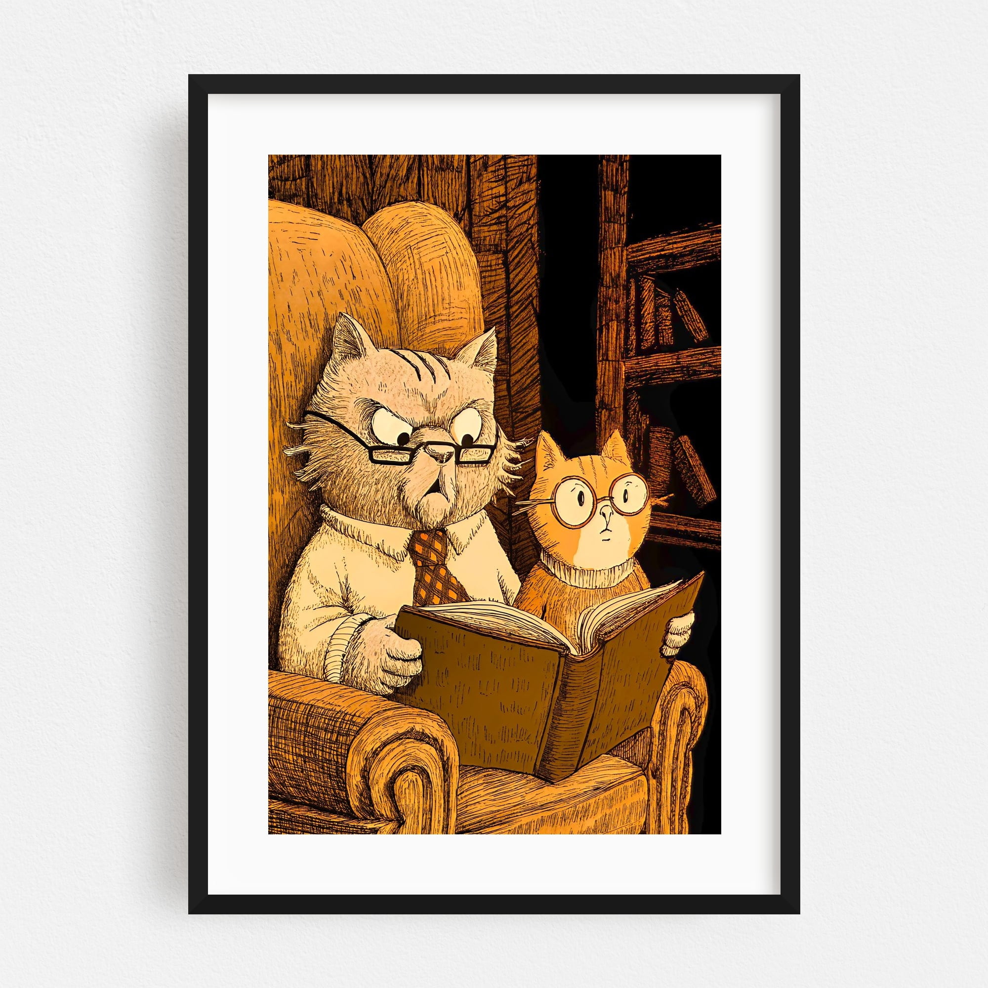 Funny cartoon of an old frog and a youger frog - Illustration Cat ...