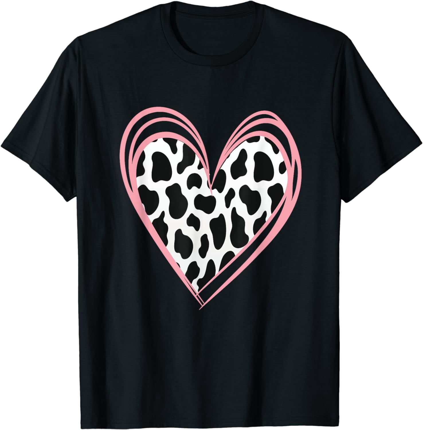 Funny heart shaped cow for cow lovers Happy Valentine's Day T-Shirt ...