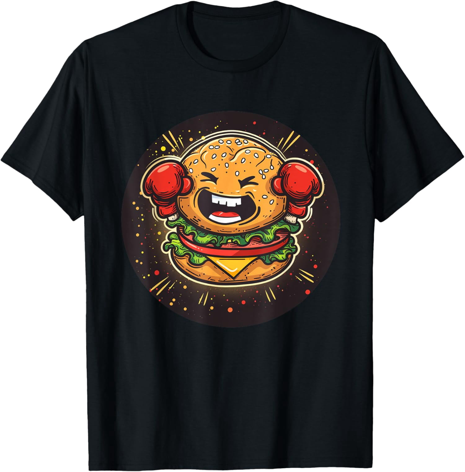 Funny laughing and boxing Burger Costume T-Shirt - Walmart.com