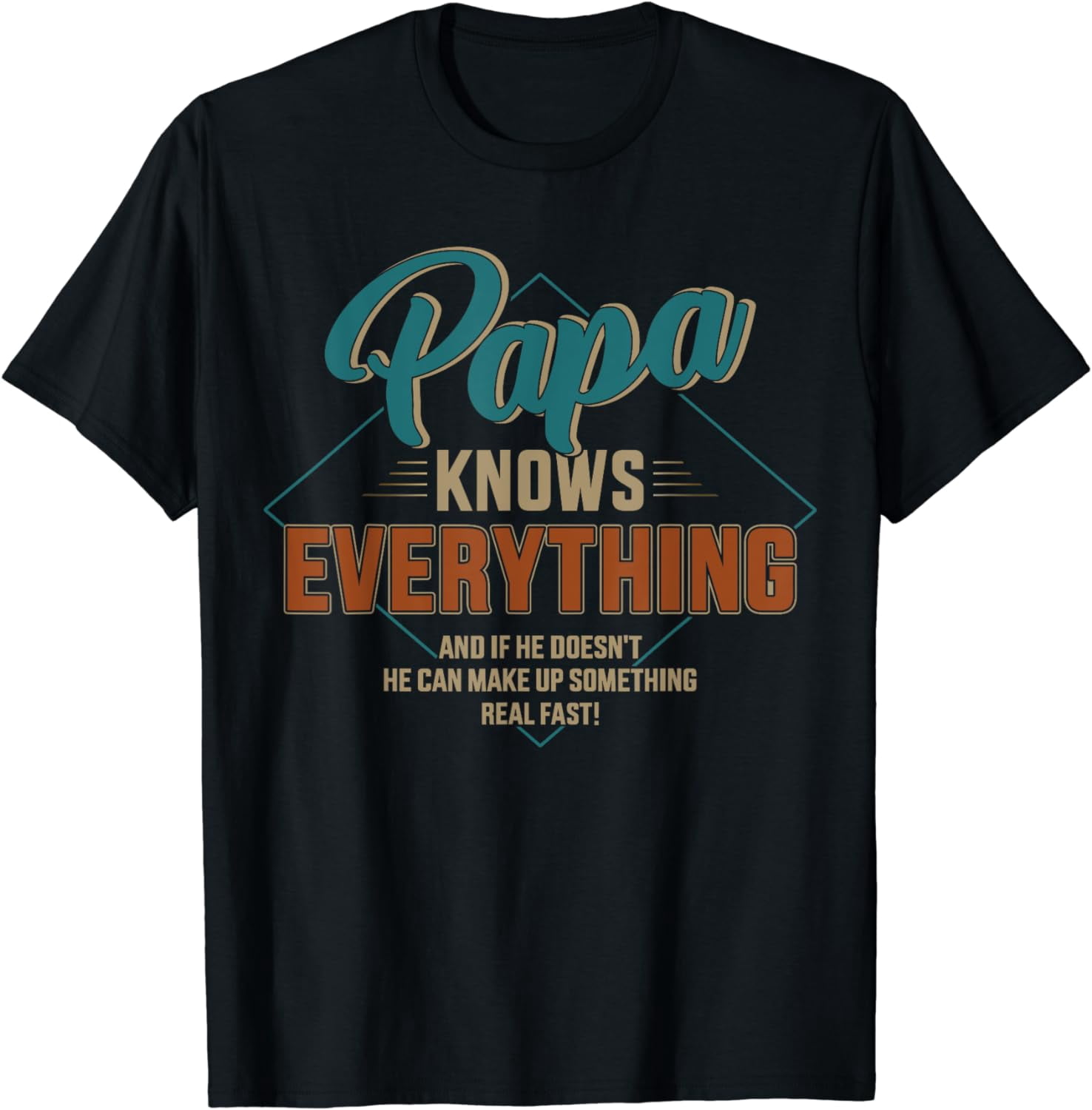 Funny papa knows everything for grandpa or dad father's day T-Shirt ...