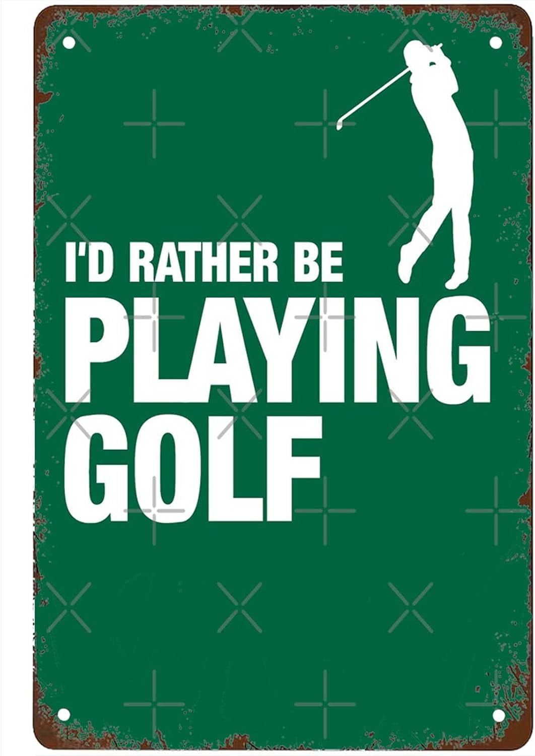 Funny I'd rather be playing golf Signs Wall Decor Vintage Metal Tin ...