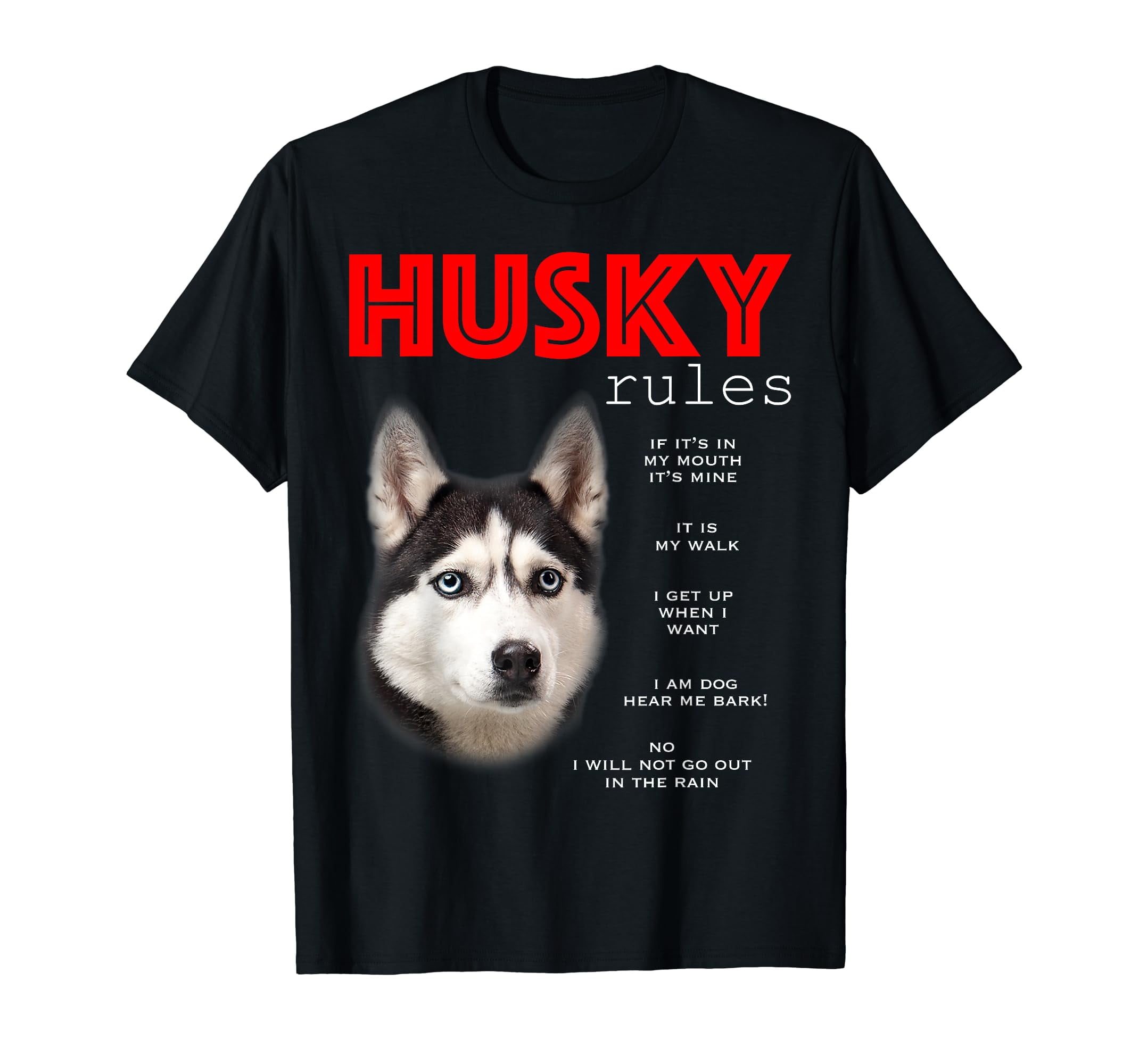 Funny rules for the owner of a Siberian Husky T-Shirt - Walmart.com