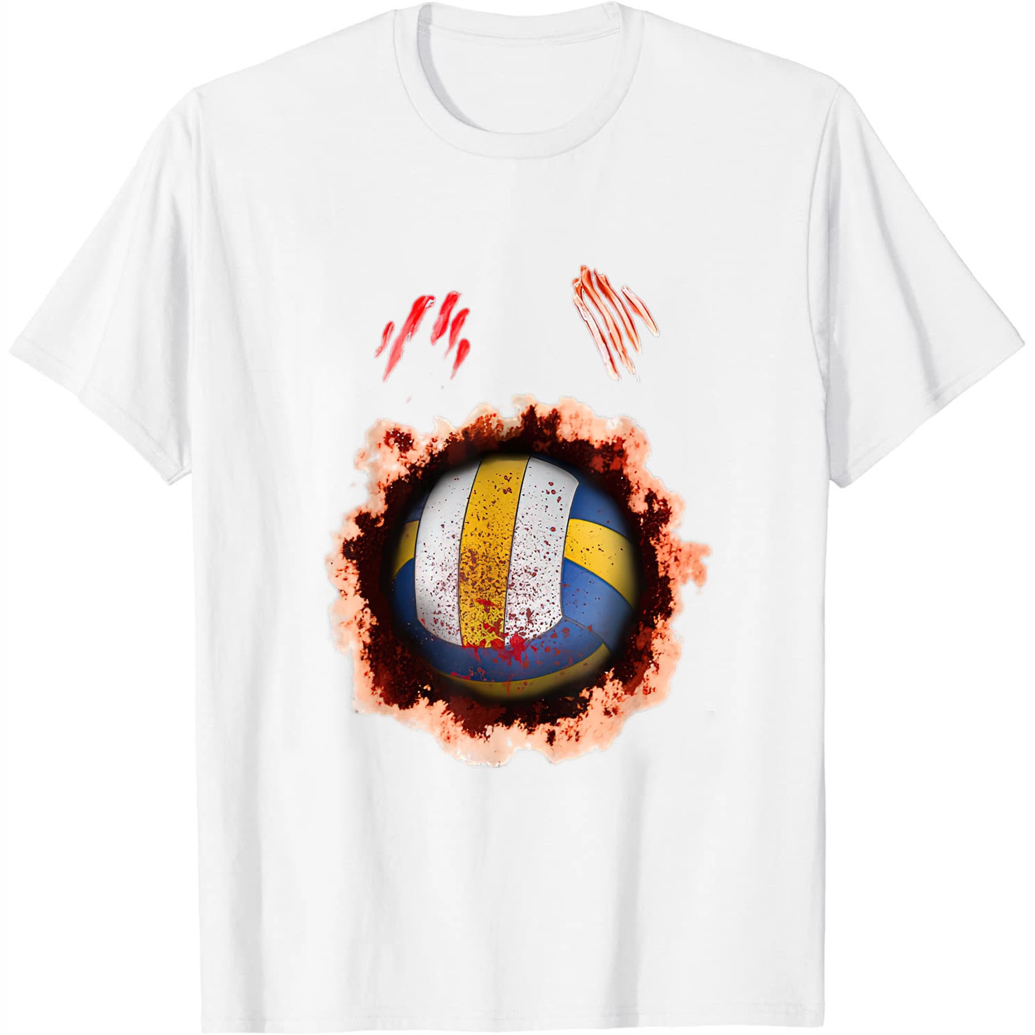 Funny scary zombie player volleyball, creepy volleyball ball Womens T ...