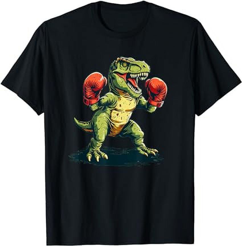 Funny winning dinosaur with boxing gloves for man and woman T-Shirt ...