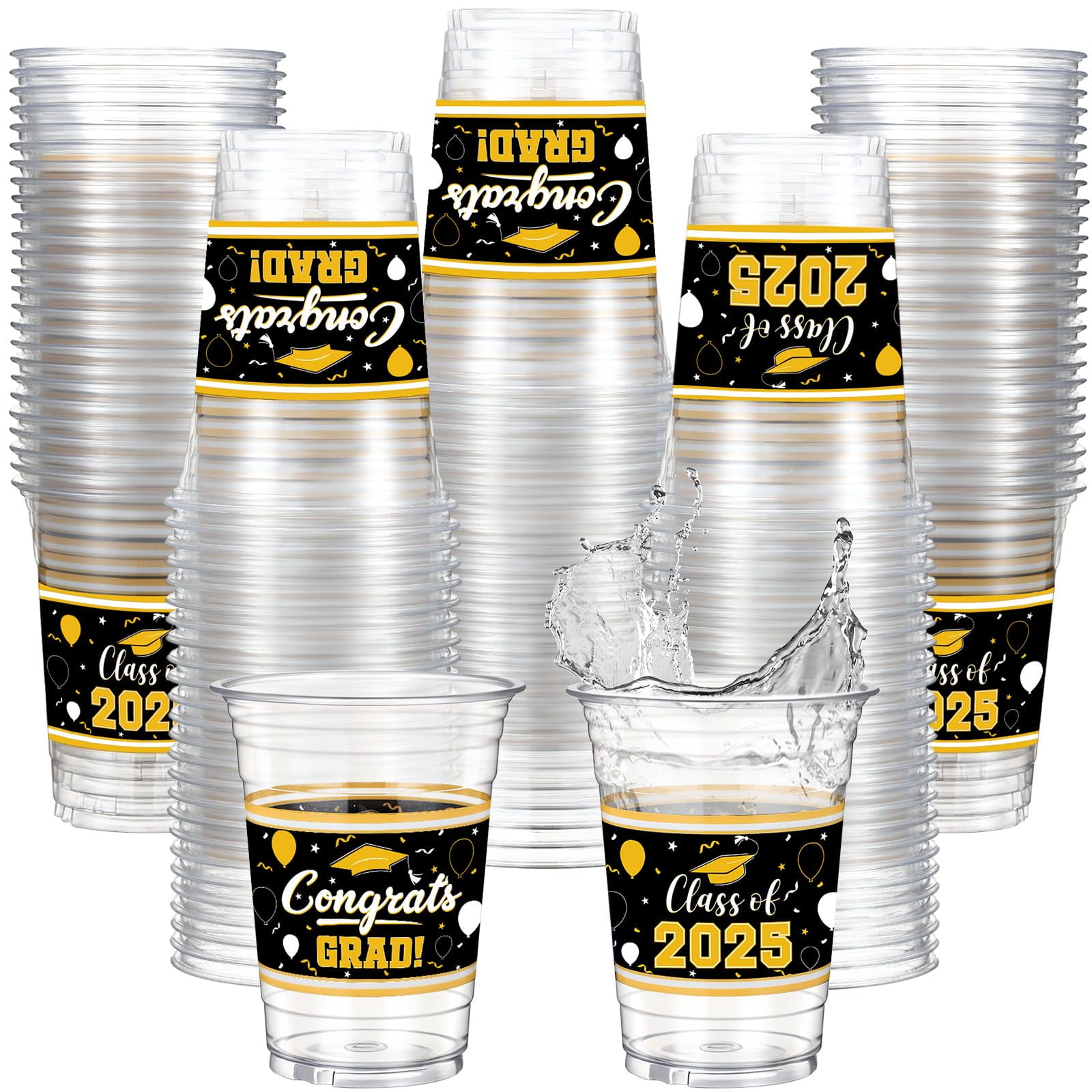 Funnymoom 100 Pcs 16oz AIF9 2025 Graduation Cups Disposable Graduation ...