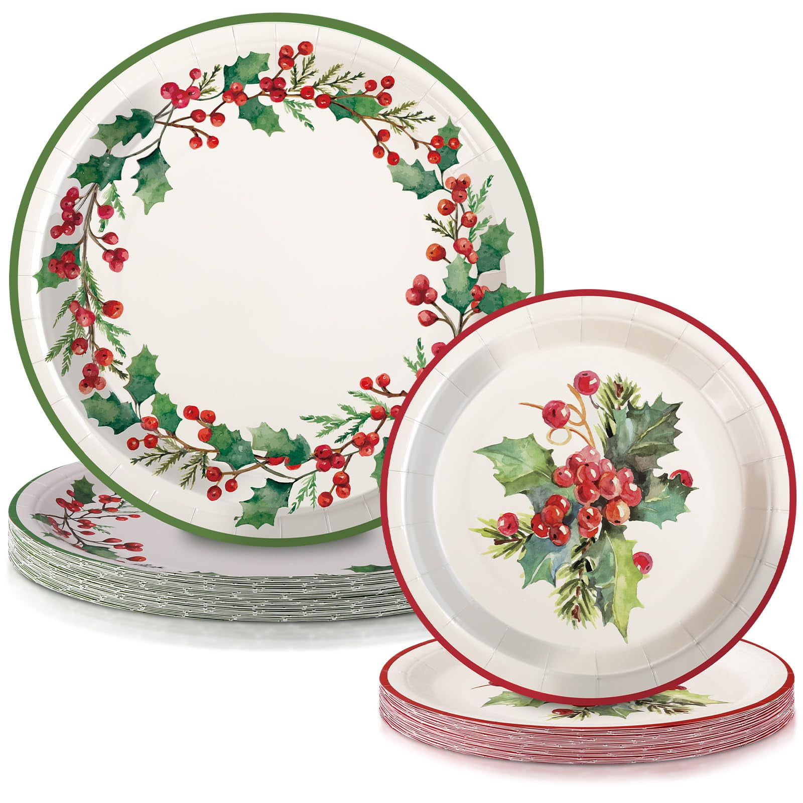 Funnymoom 48 Pcs Blue YPF5 Gray Paper Plates 9" 7" Dahlia Pinnata ...