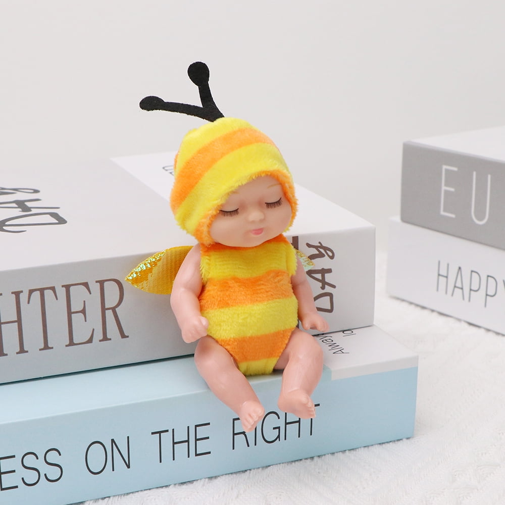 Funnytoys 4.3" Mini Reborn Baby Dolls - Soft Realistic Miniature ...