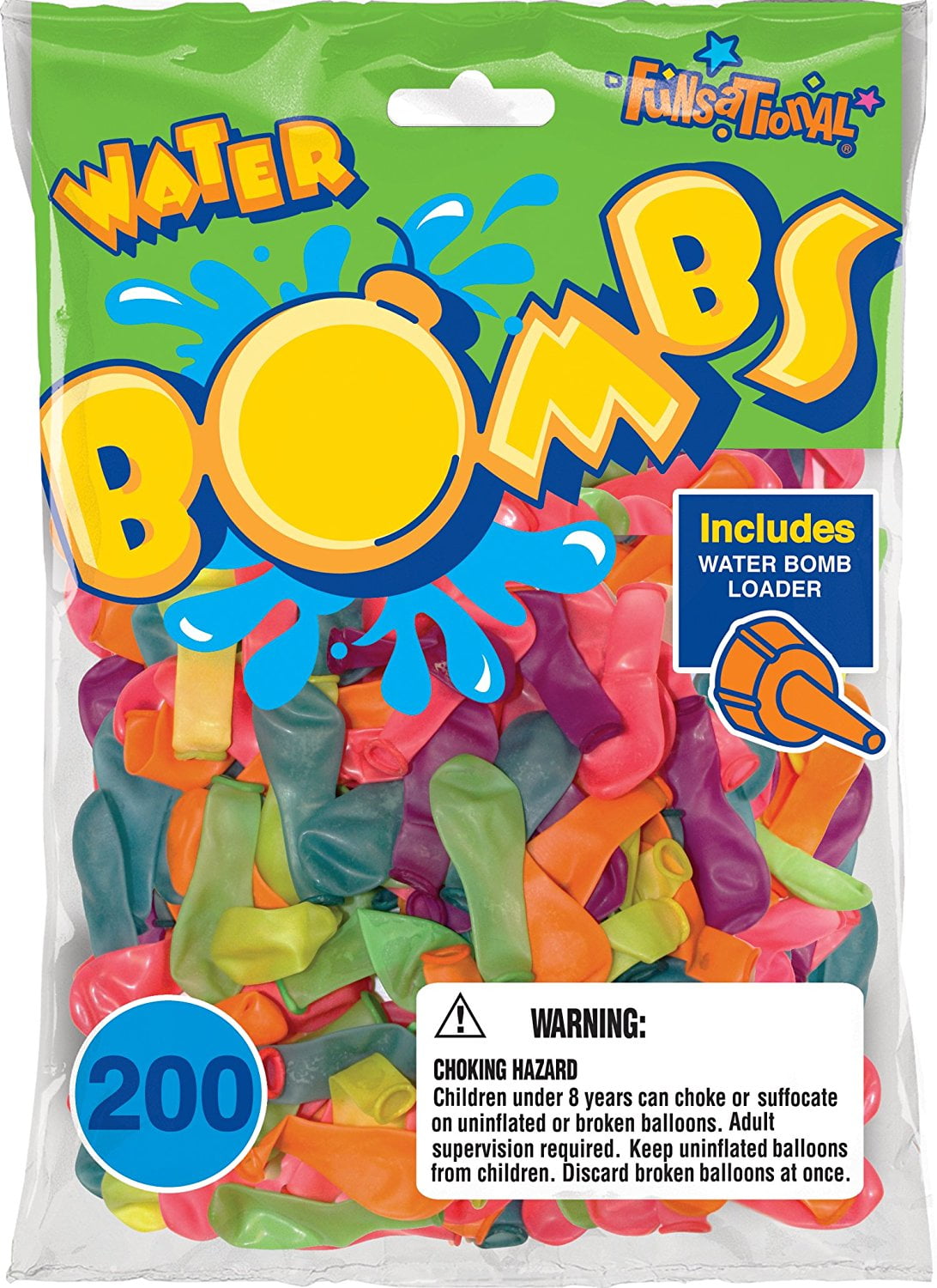 Funsational Water Bombs Water Balloons Latex Balloons (200 Pack ...