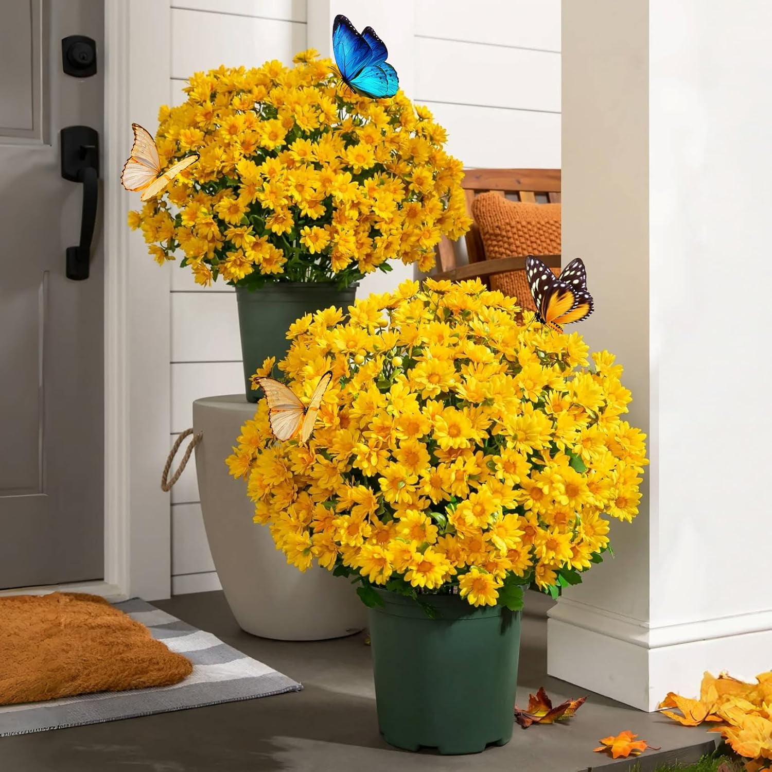 Funsdecor Artificial Mums, Funsdecor Artificial Outdoor Sunset Mums ...