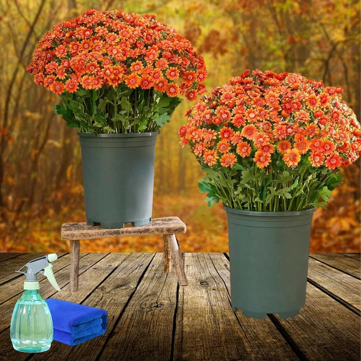 Funsdecor Artificial Mums, Funsdecor Artificial Outdoor Sunset Mums ...