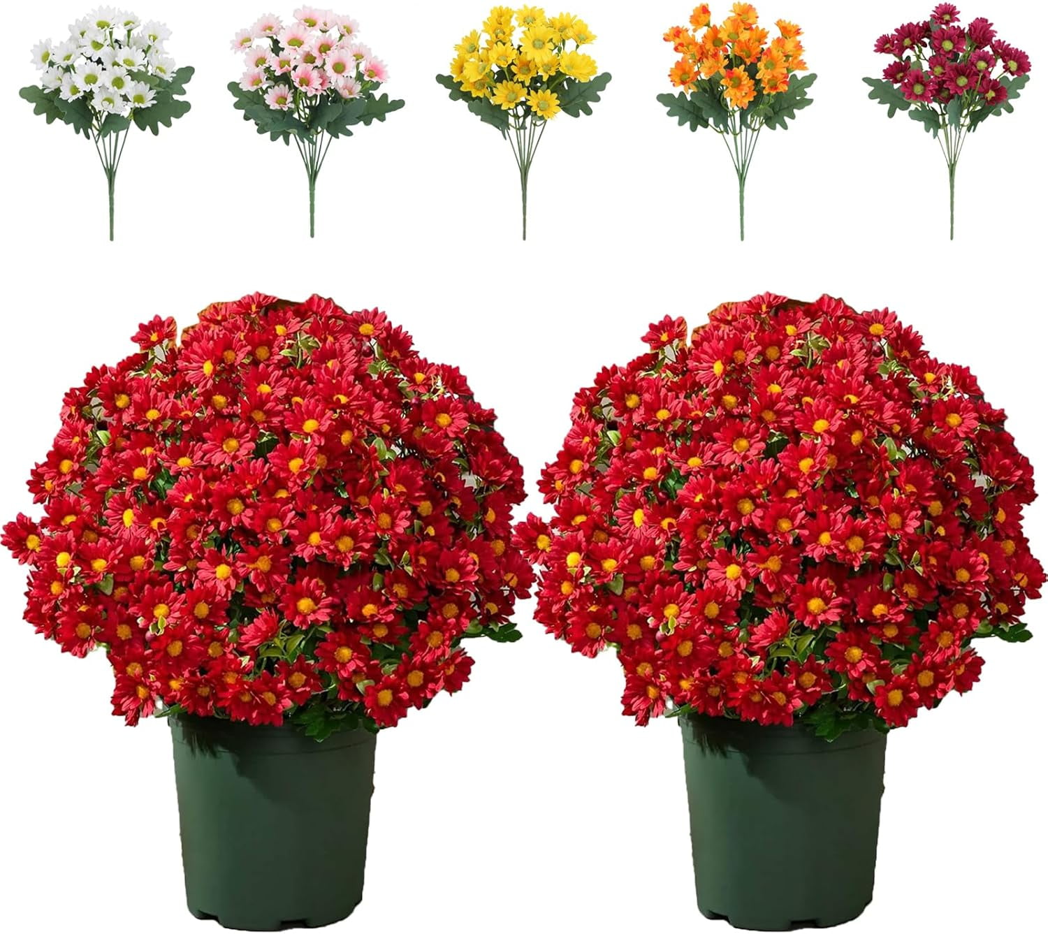 Funsdecor Artificial Outdoor Mums, Funsdecor Mums, Artificial Outdoor ...