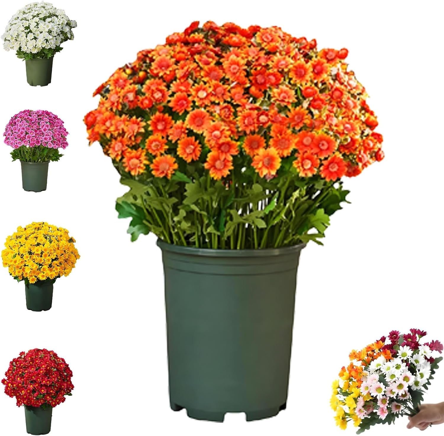 Funsdecor artificial mums, Artificial Outdoor Sunset Mums Flowers - UV ...