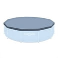 Funsicle Outdoor 12 ft Round Above Ground Easy Swimming Pool Cover ...