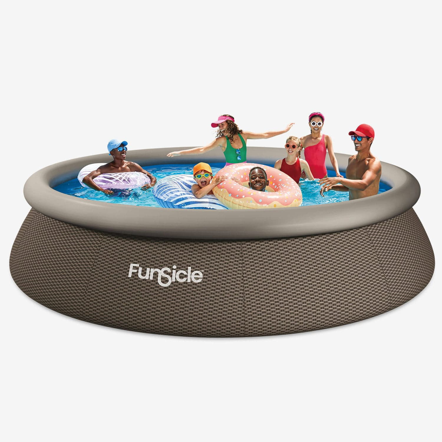 Funsicle 14' x 36" QuickSet Designer Pool, Round Above Ground Pool with ...