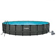Coleman Power Steel Round Frame Above Ground Pool Set for Kids and ...