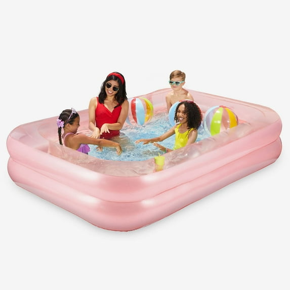 Funsicle 8.5ft Blissful Pool, Inflatable Family Swimming Pool, Rose ...