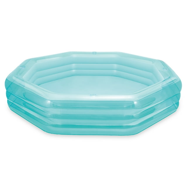 Funsicle Lagoon Blue OctaClear Inflatable Swimming Pool, Octagonal ...