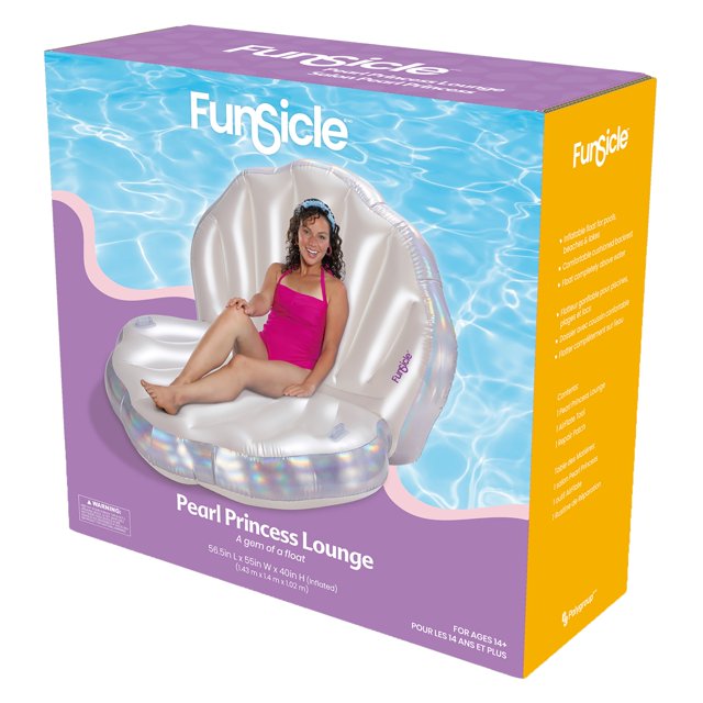 Funsicle Pearl Princess Inflatable Pool Lounge Float - Walmart Business ...