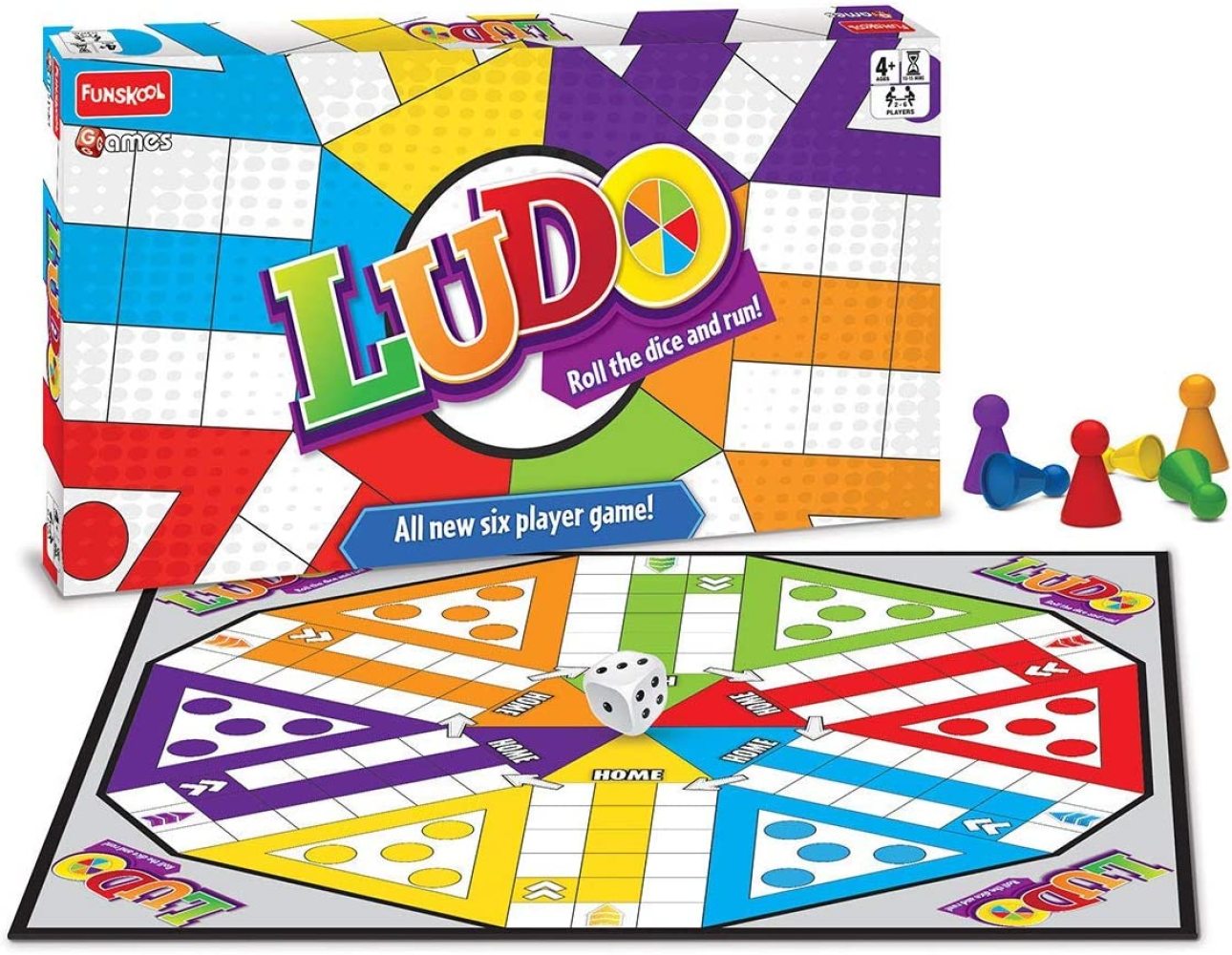 2 in 1 Snakes and Ladders, Ludo Game Set, 12 x 12 Inch Ludo Board Game ...