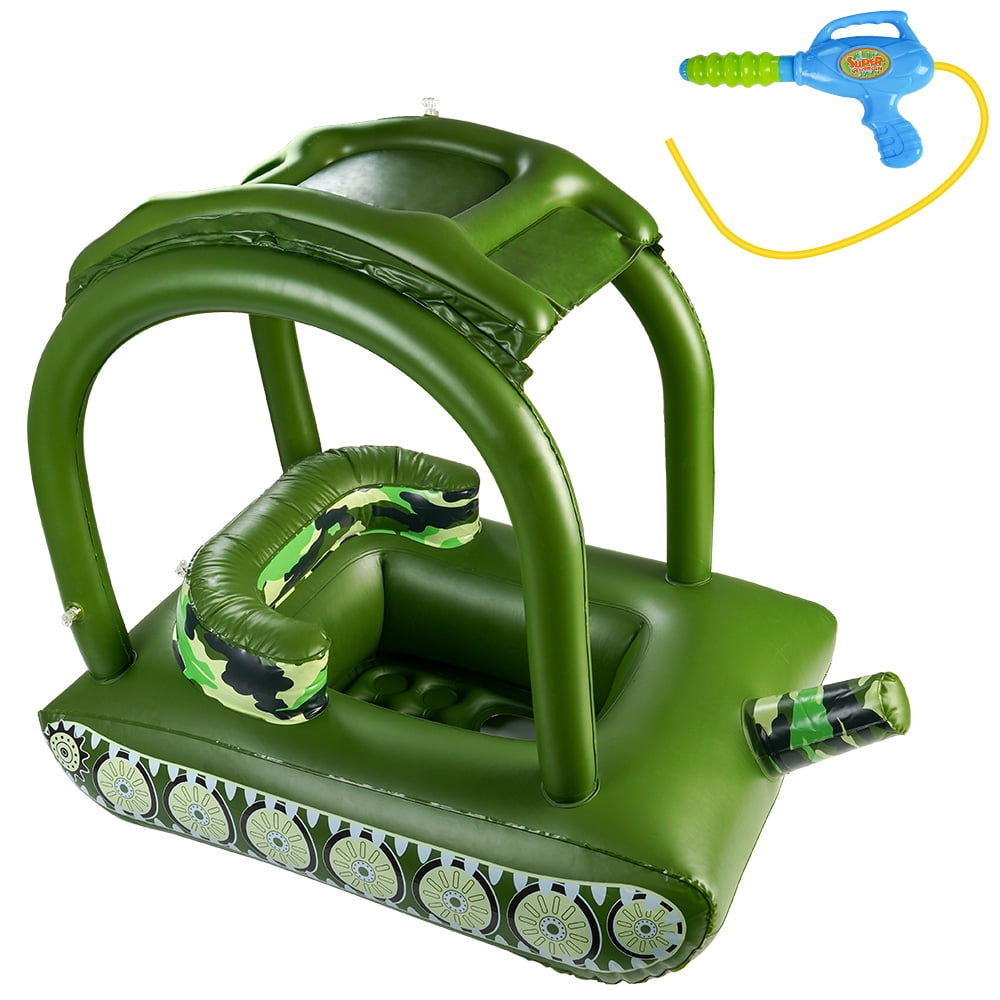 "Funsmile Kids Tank Pool Float, Inflatable Swim Ring with Canopy ...