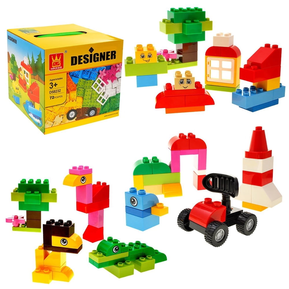 Funsmile Creative Large Building Blocks Toy Set for Kids 3-6 Years, 72 ...
