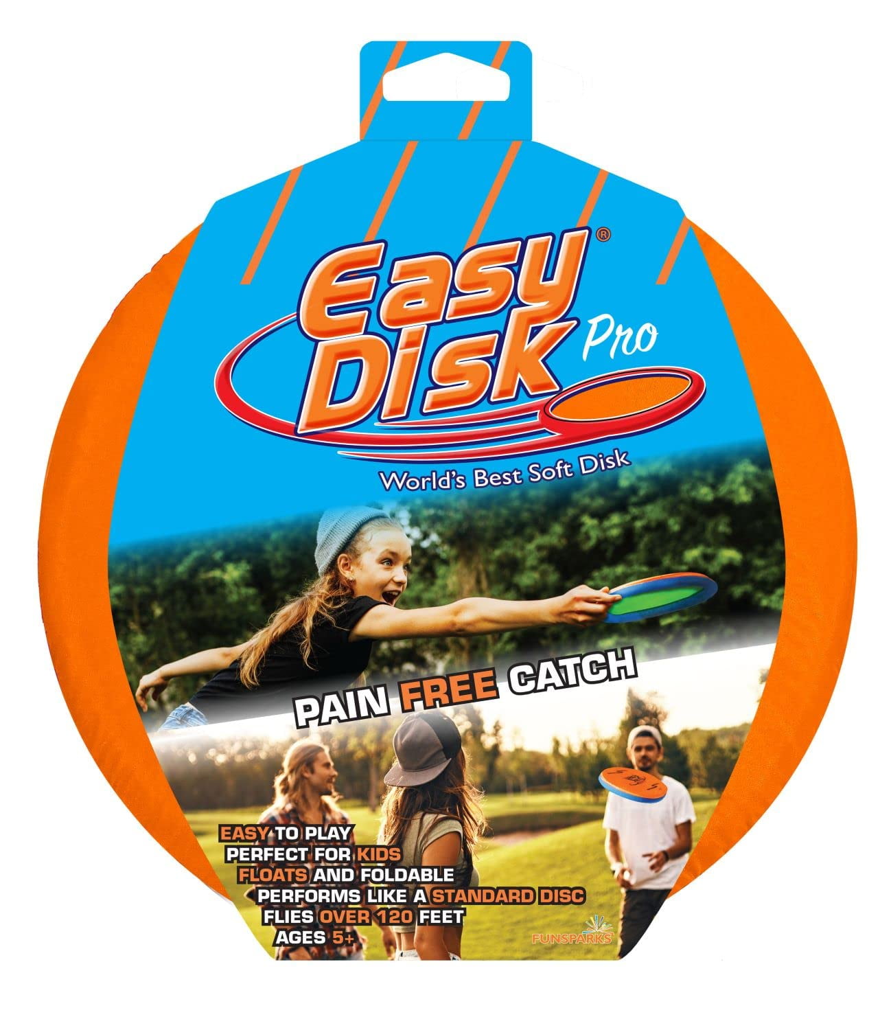Funsparks Easy Disk Pro Orange Large - Soft Catch Flying Disc - Indoors ...