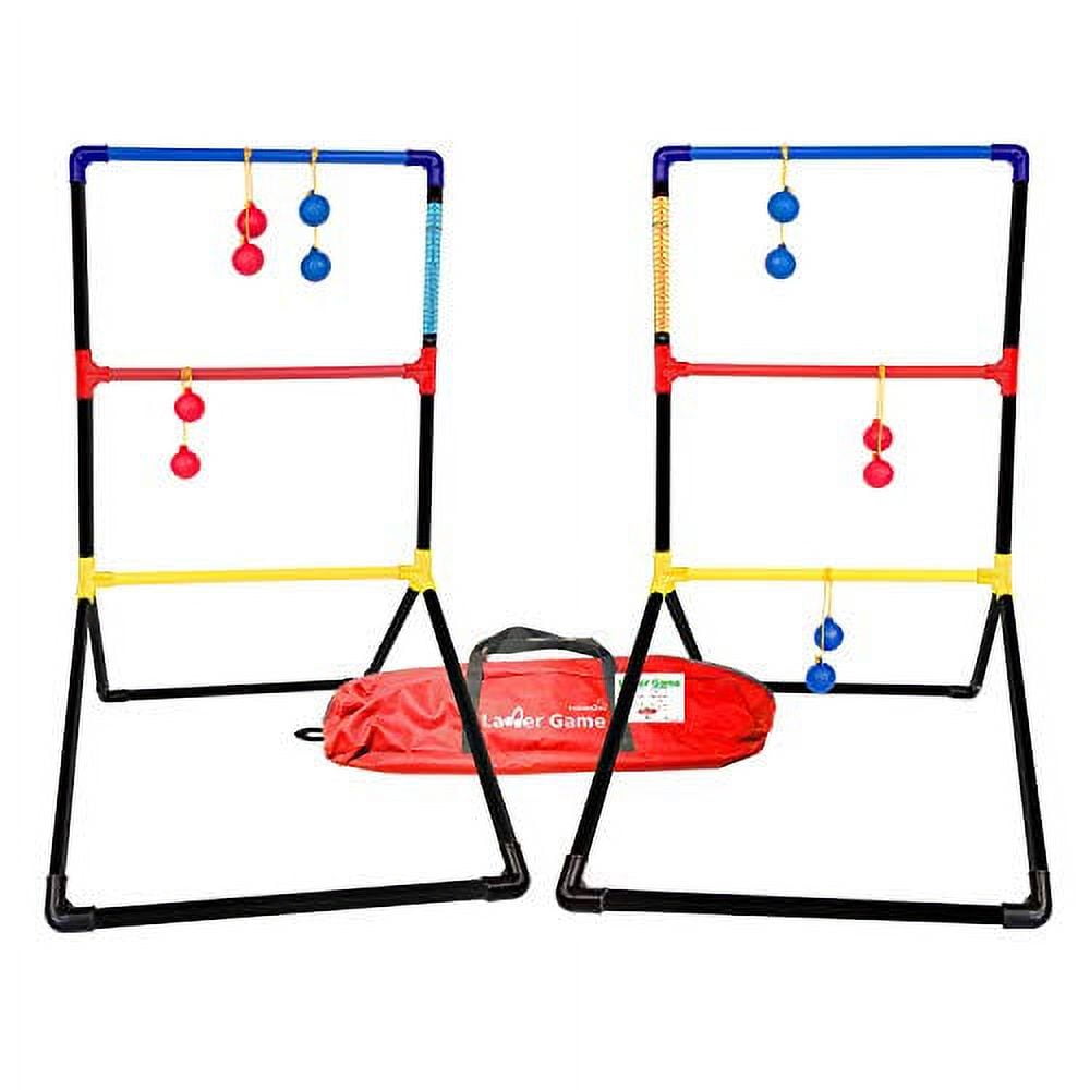 Funsparks Ladder Game Set– 6 Toss Bolos with Thick Rope, Backpack Bag ...