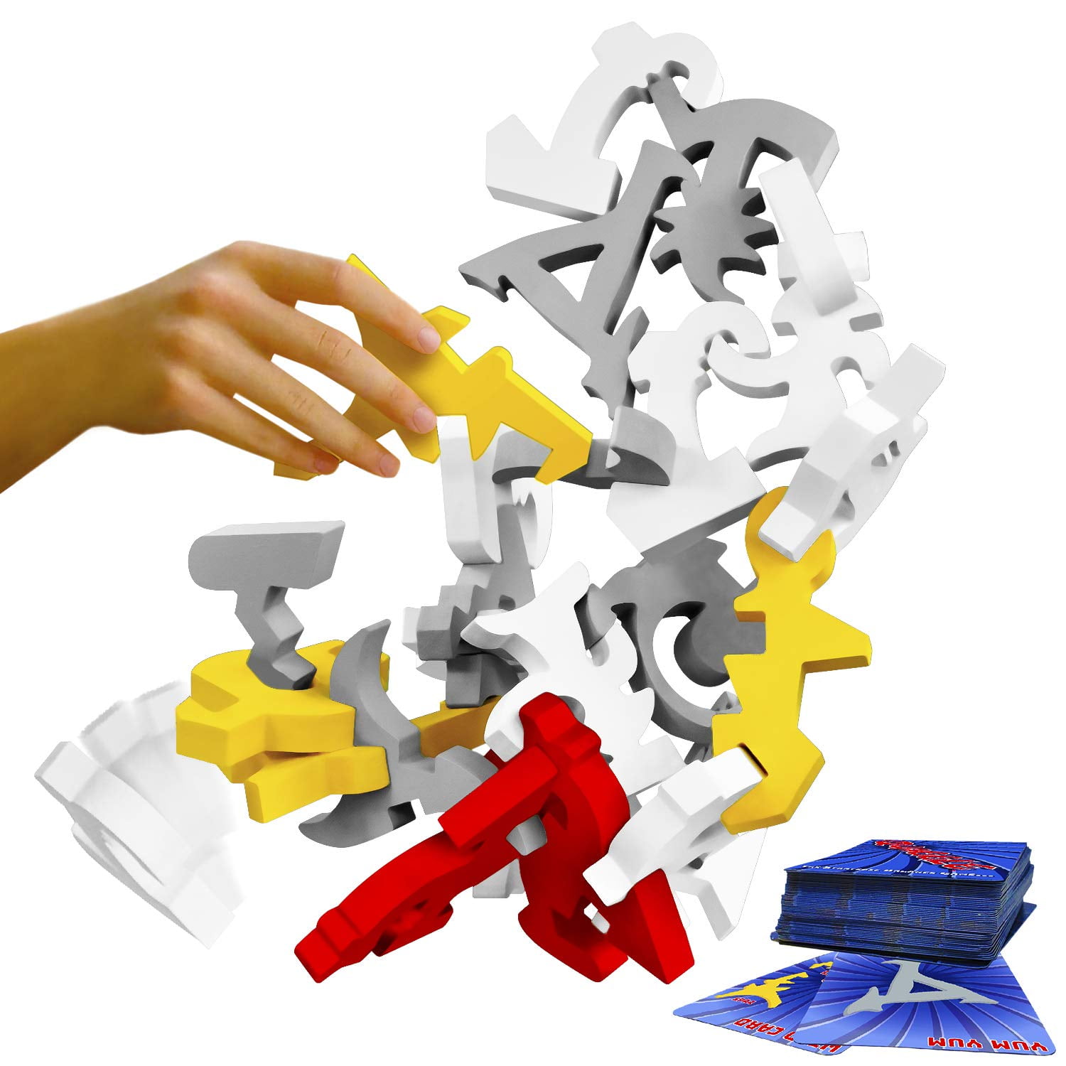 Funsparks Quaggle Stacking Balance Game - Wood Blocks - Premium Suspend ...