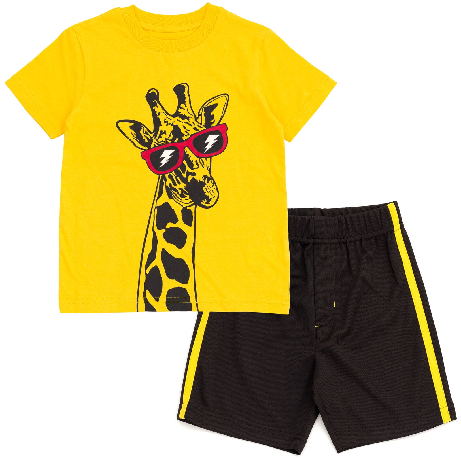 Funstuff Little Boys T-Shirt and Mesh Shorts Outfit Set Toddler to ...