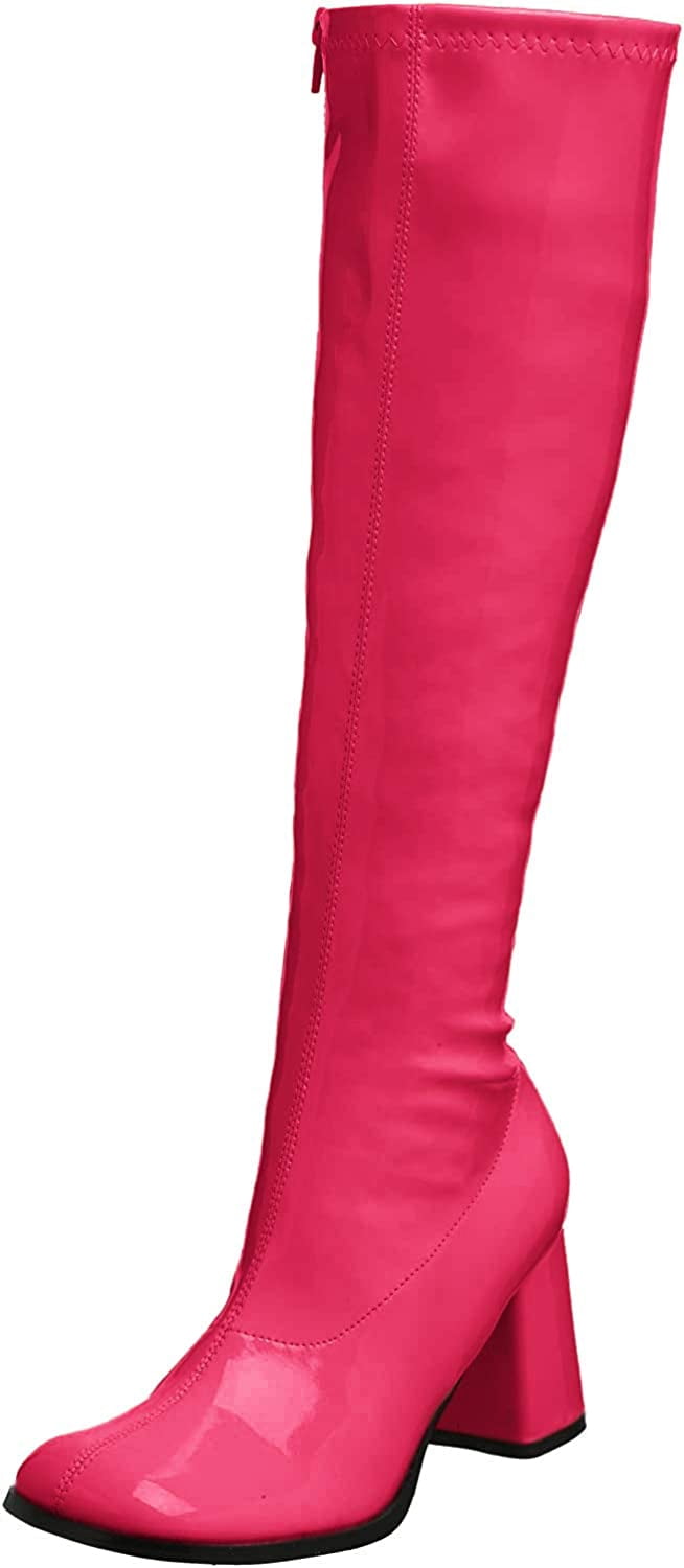 Funtasma by Pleaser Women's Gogo-300 Boot 6 Hot Pink Stretch Patent ...