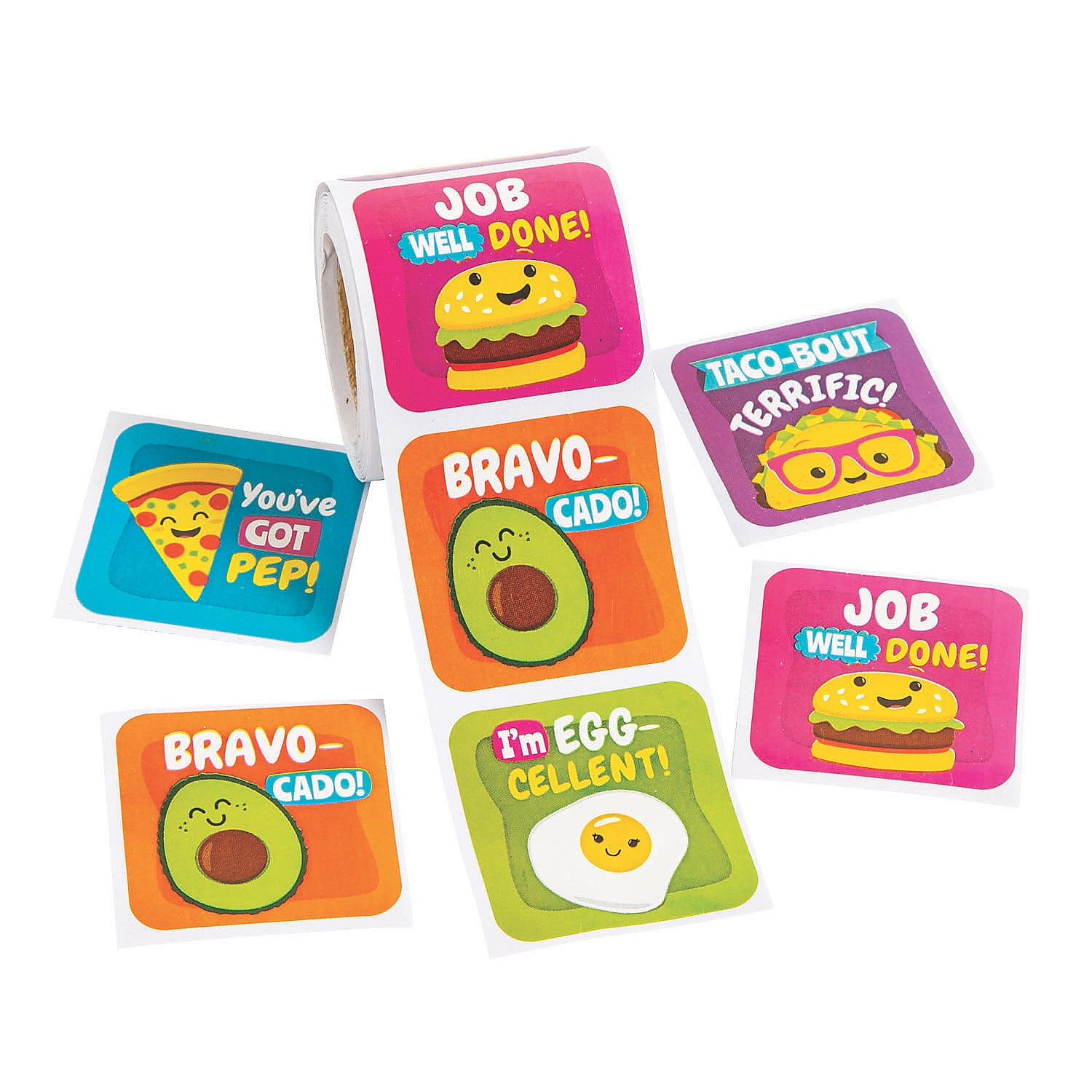 Funtastic Food Friends Roll Stickers - Stationery - 100 Pieces ...
