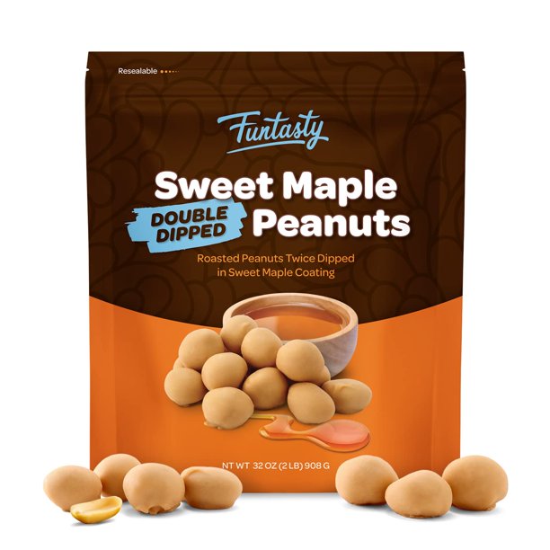 Funtasty Double Dipped Maple Roasted Peanuts, 2 Pound Pack - Walmart.com
