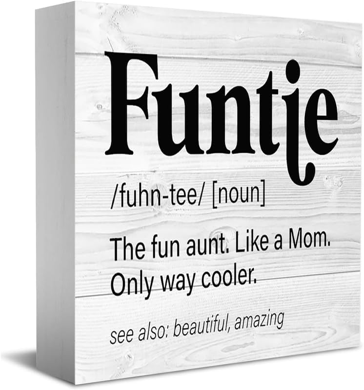 Funtie Definition Funtie Funny Saying Quote Perfect Wooden Box Sign ...