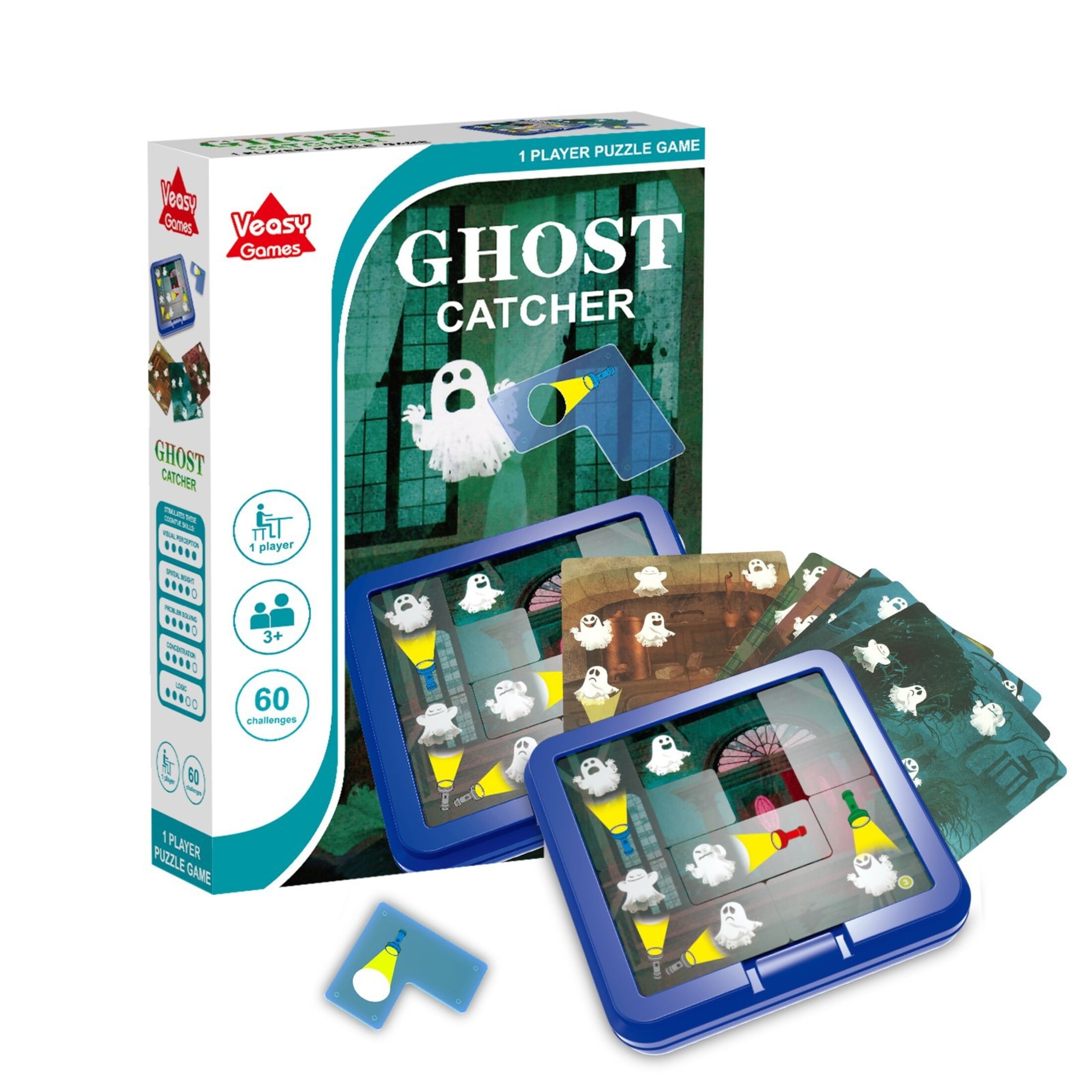 Funtogether Toys Ghost Hunter Logic Game, Brain Teaser Puzzle with 60 ...