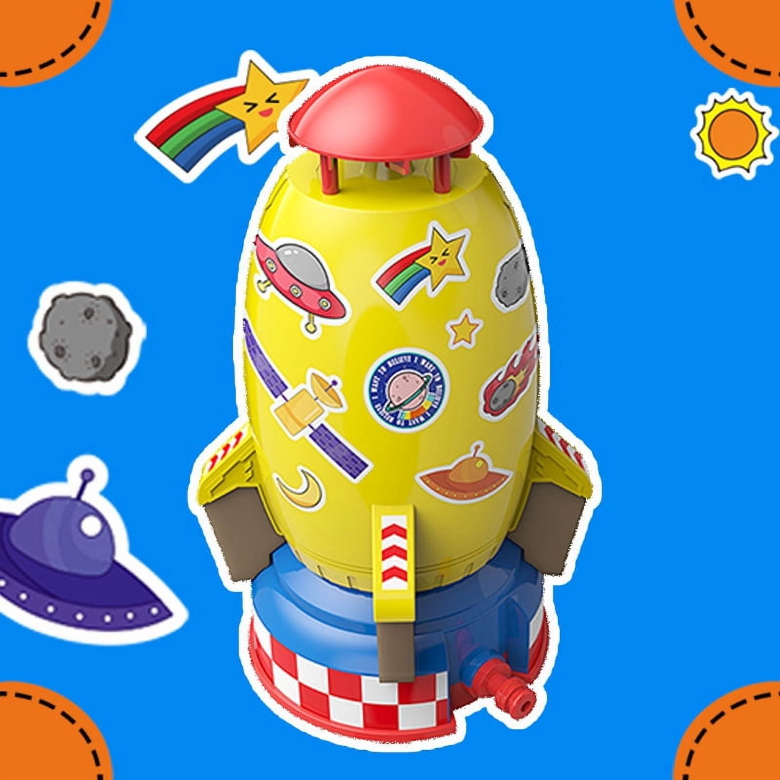 Funtogether Toys Summer Outdoor 360° Rotating Water Sprinkler Rocket ...