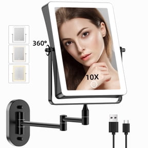 Conair Double-Sided Magnifying Makeup Mirror with 4 Light Settings ...