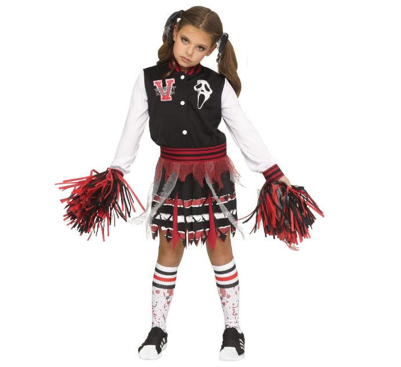 Fun World Scream Ghost Face Cheerleader Costume, Kids Size 4-16 ...