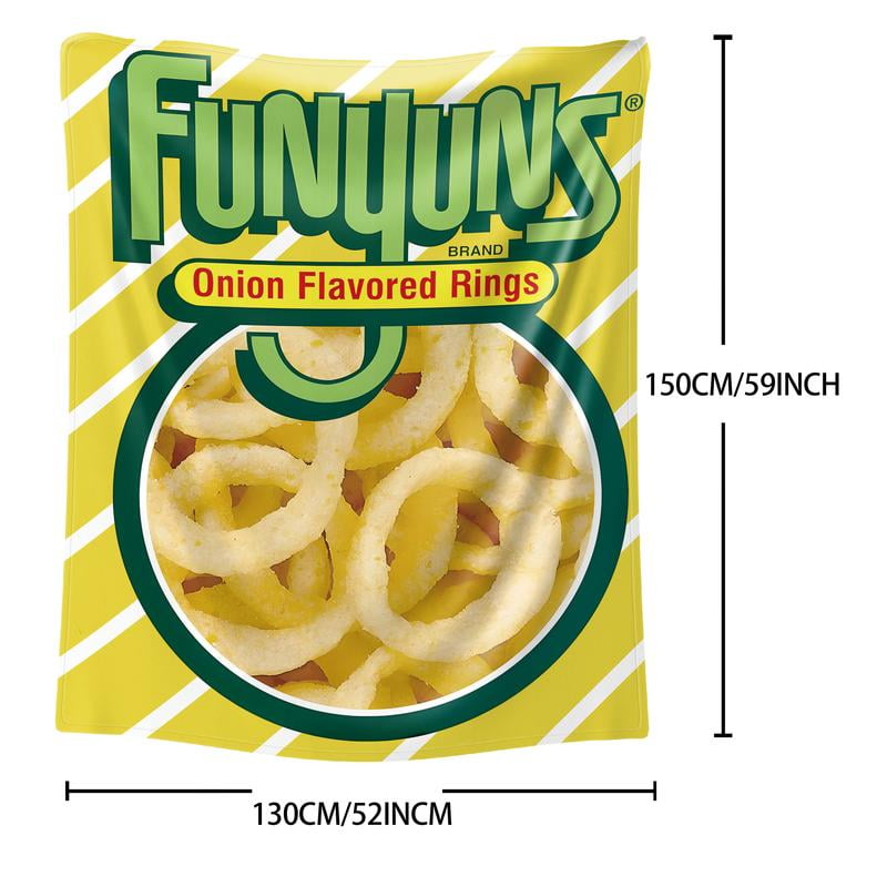 Funyun's Onion Flavored Rings Printed Flannel Blanket - Soft and ...
