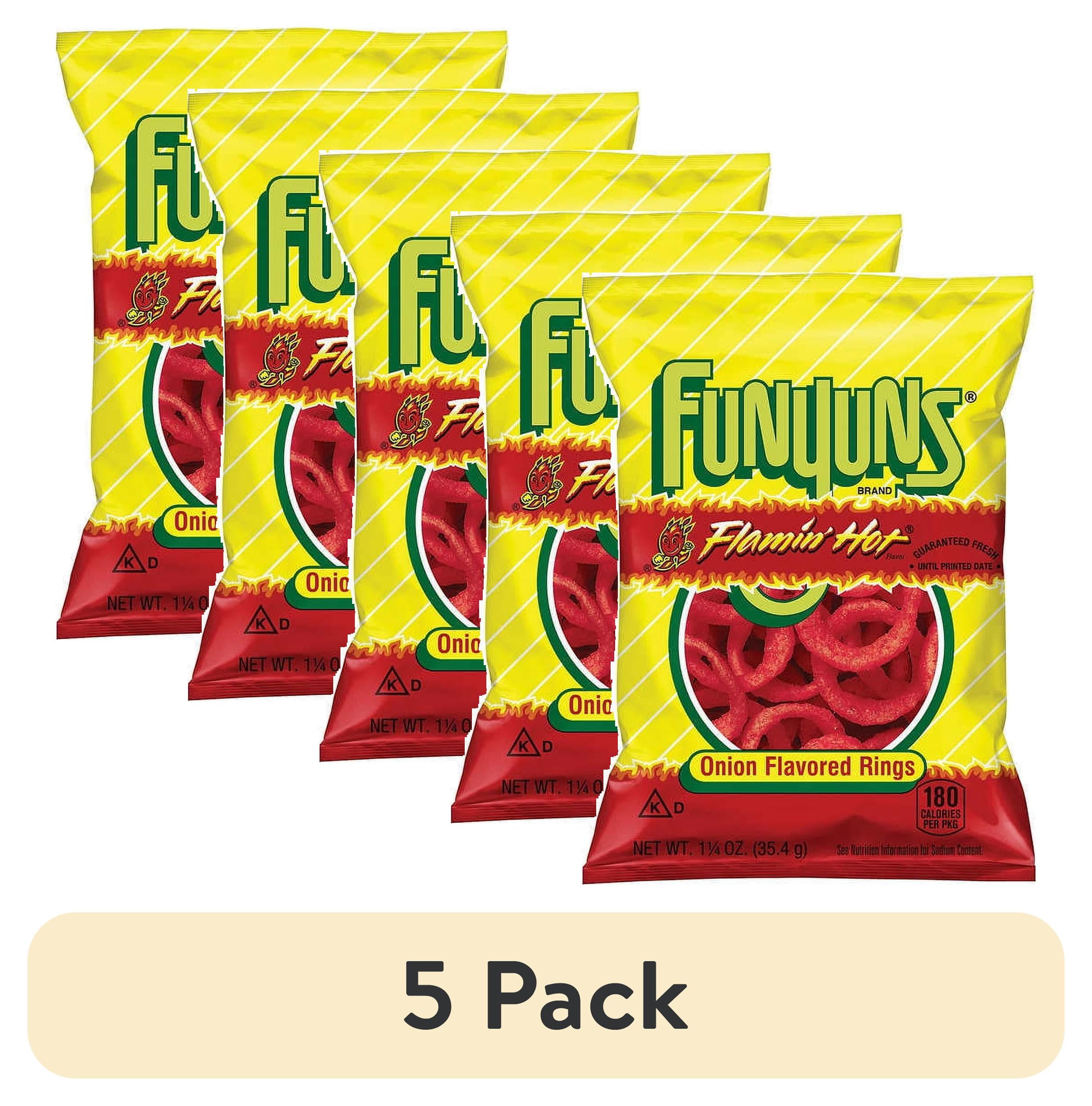 (5 pack) Funyuns, Flamin' Hot Flavor, 1.25 Ounce (Pack of 64) - Walmart.com